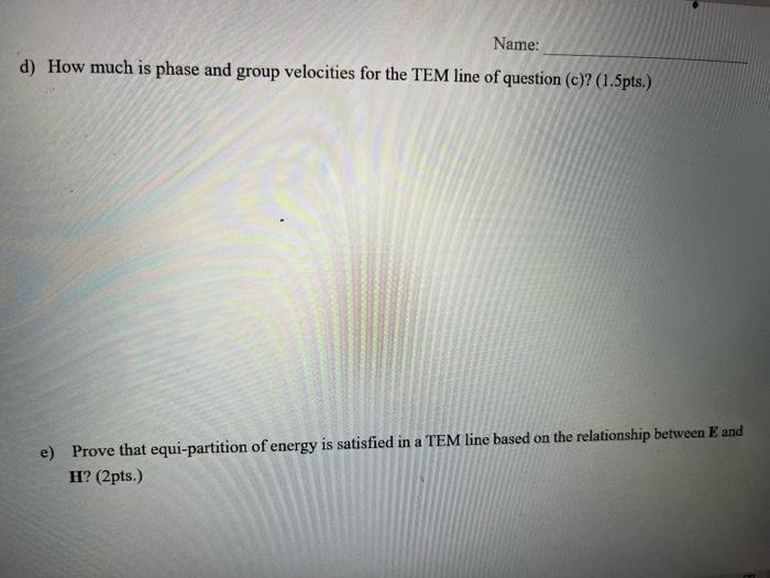 Solved a) Does TEM modes exist in the following structures | Chegg.com