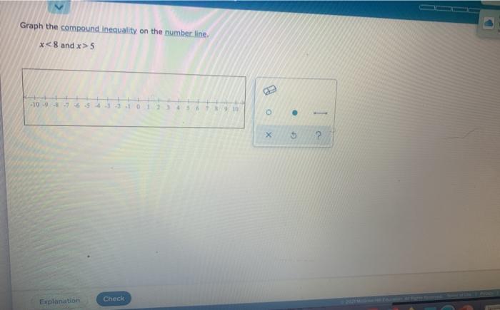 Solved Graph the compound inequality on the number line,