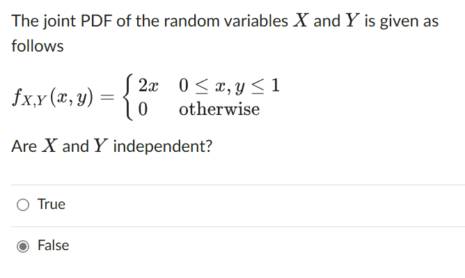 Solved The joint PDF of the random variables x ﻿and Y ﻿is | Chegg.com