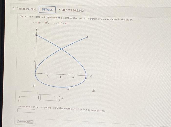 Solved Set up an integral that represents the length of the | Chegg.com