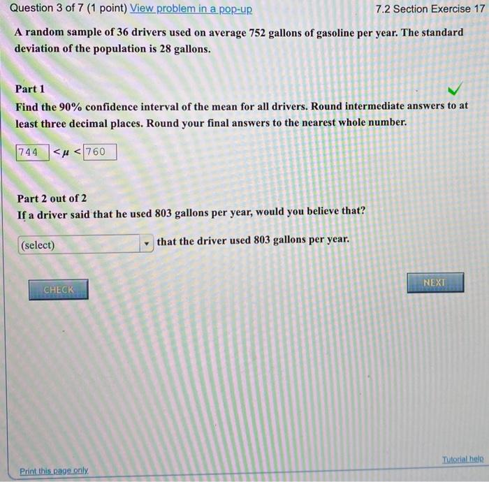 Solved Question 3 of 7 (1 point) View problem in a pop-up | Chegg.com