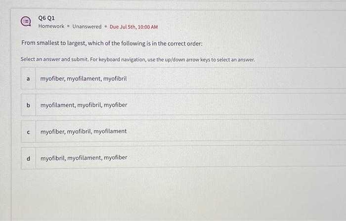 Solved Q6 Q1 Homework * Unanswered * Due Jul 5th, 10:00 AM | Chegg.com