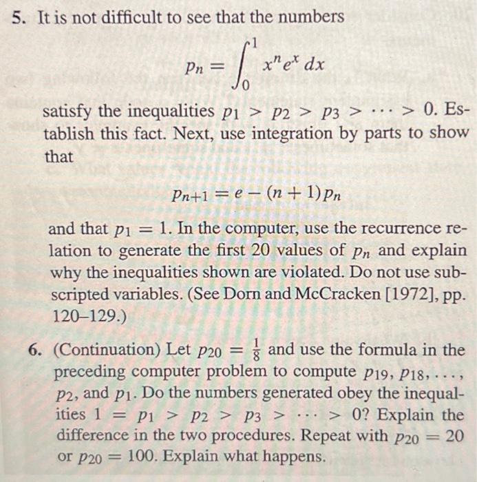 Solved 5. It is not difficult to see that the numbers | Chegg.com