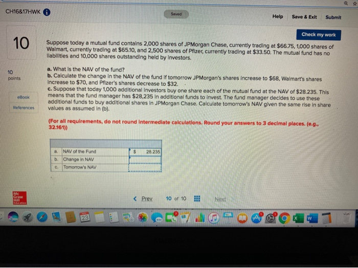 Solved CH16&17HWK 0 Help Save & Exit Submit Check my work | Chegg.com