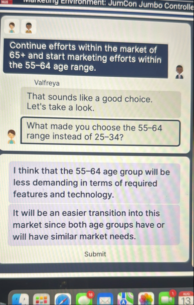 Solved Continue efforts within the market of 65 ﻿ and start | Chegg.com