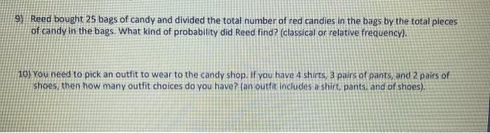 Solved 1) If you pick once at random, what is the | Chegg.com