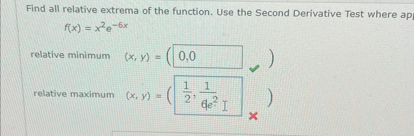 Solved Find all relative extrema of the function. Use the | Chegg.com
