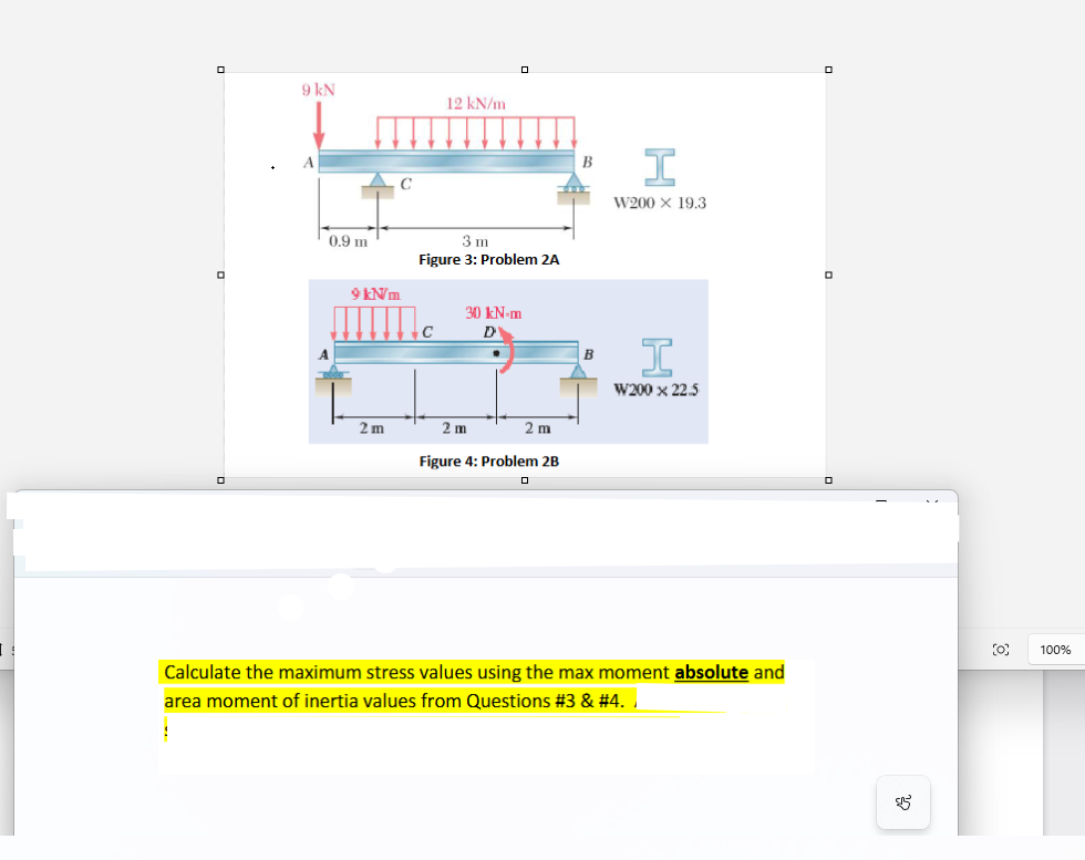Solved Figure 3: Problem 2A Figure 4: Problem 2B area moment | Chegg.com