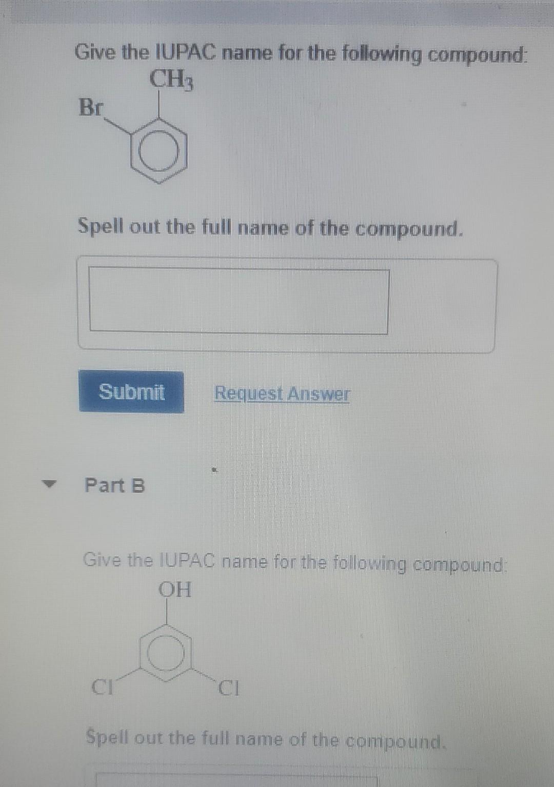 Solved Spell out the full name of the compound. Part D | Chegg.com