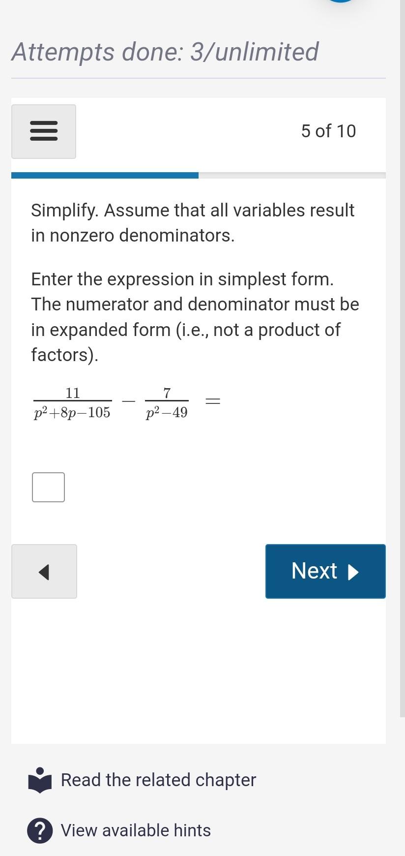 Solved Simplify. Assume that all variables result in nonzero | Chegg.com