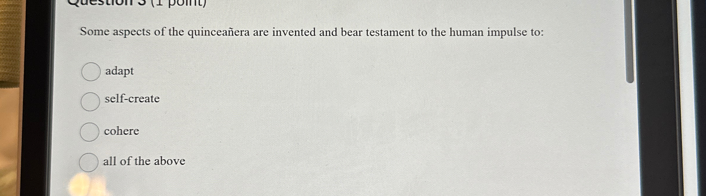 Solved Some aspects of the quinceañera are invented and bear | Chegg.com