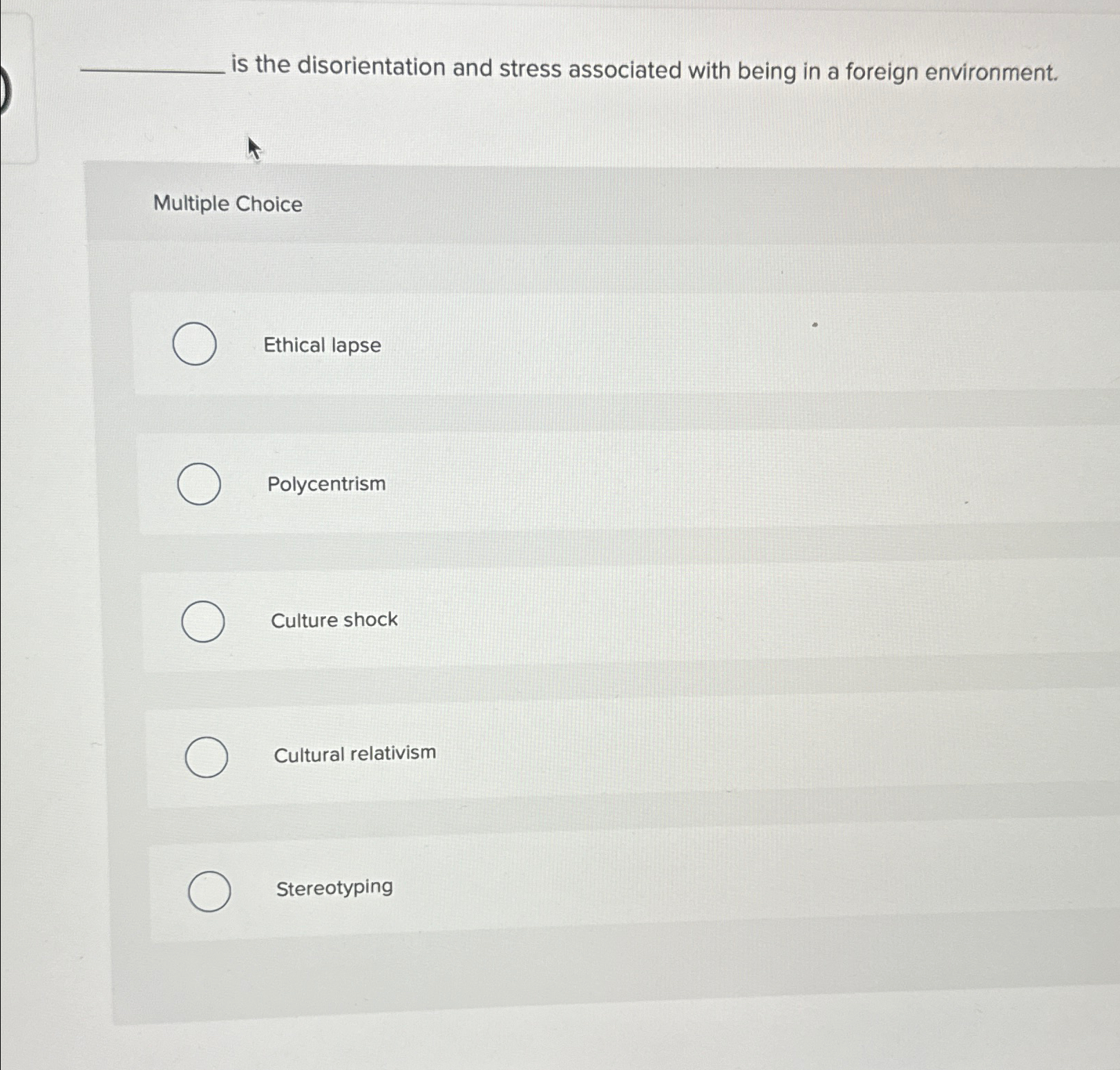 Solved is the disorientation and stress associated with | Chegg.com