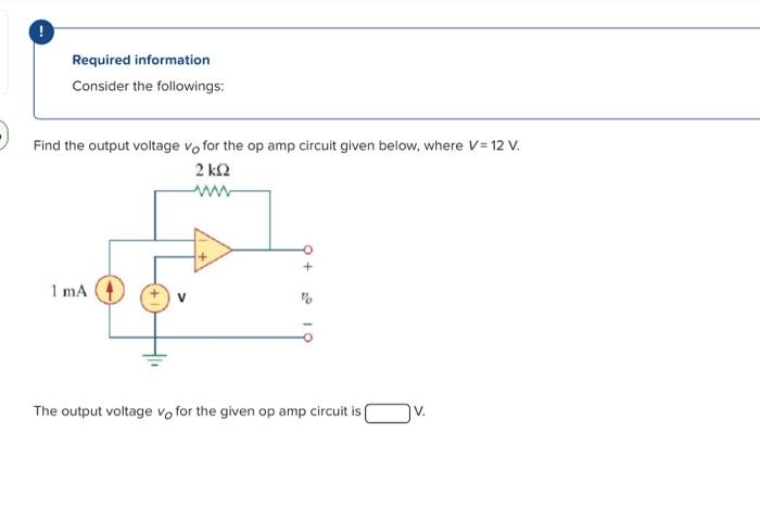Solved Required information Consider the followings: Find | Chegg.com