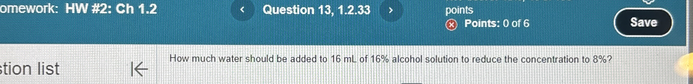 Solved omework: HW #2: Ch 1.2Question 13, 1.2.33points() | Chegg.com