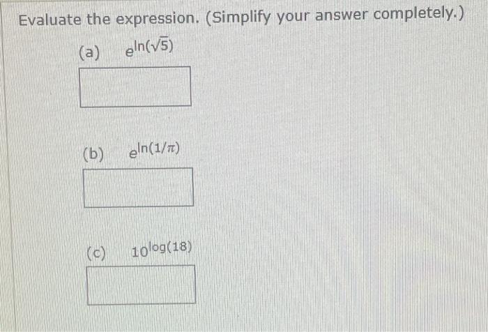 Solved Evaluate the expression. (Simplify your answer | Chegg.com