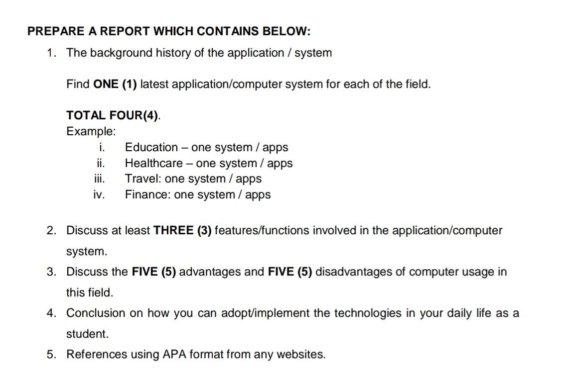 SCENARIO: Computers are used in so many fields in our | Chegg.com