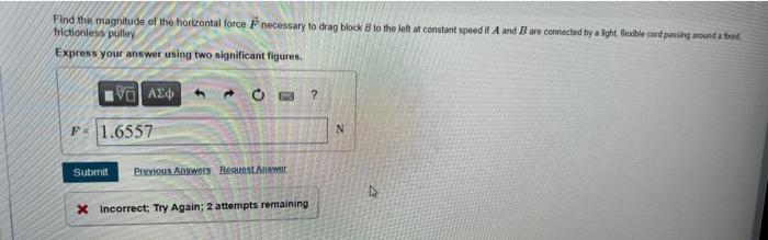 Solved Block A in the figure (Figure 1) weighs 1.82 N, and | Chegg.com