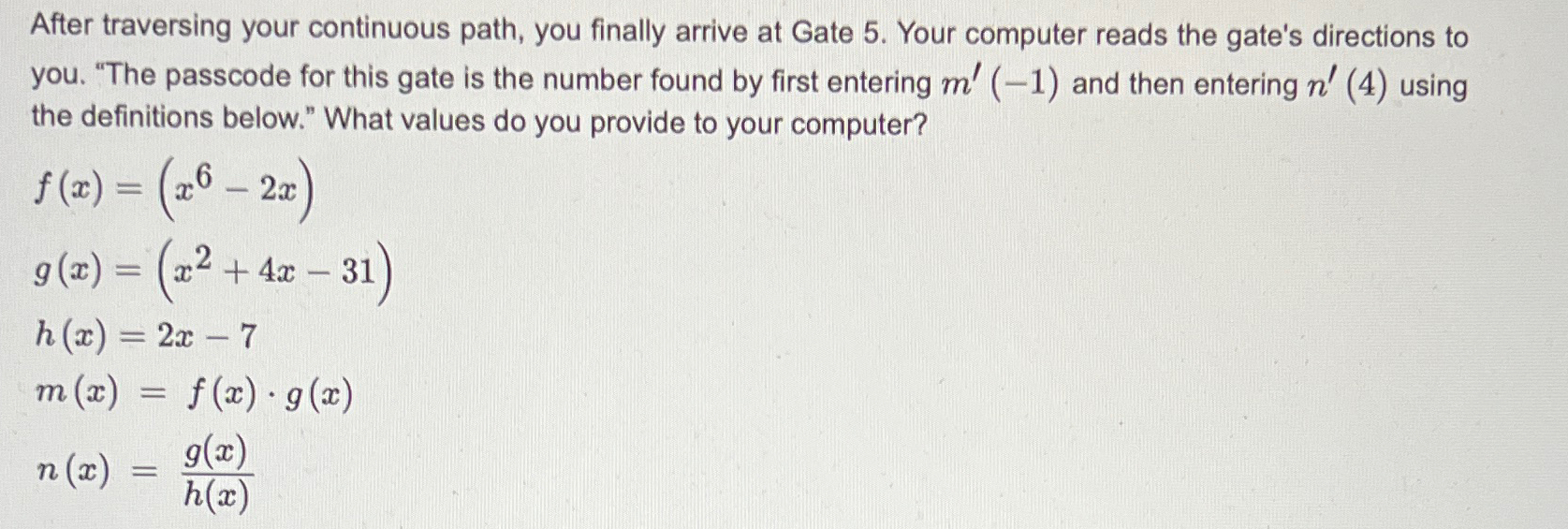 Solved After traversing your continuous path, you finally | Chegg.com
