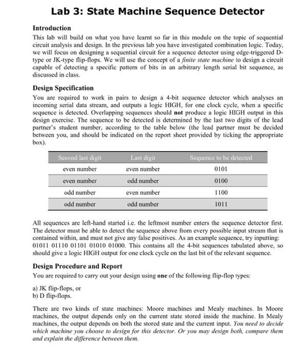 Solved sequence to be detected 1100. Choose either JK | Chegg.com