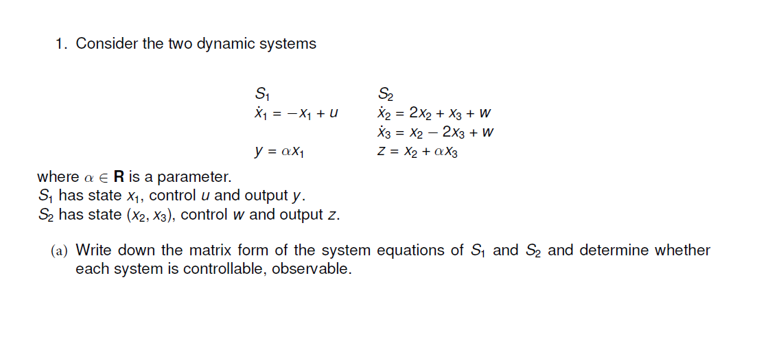 Consider the two dynamic | Chegg.com