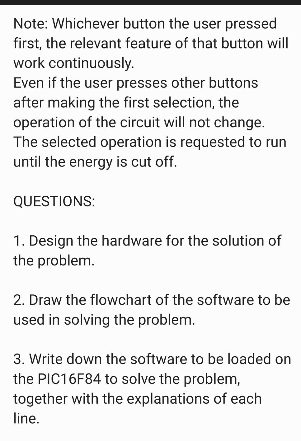 Solved 1 push button will be connected to PortA.1. 1 push | Chegg.com