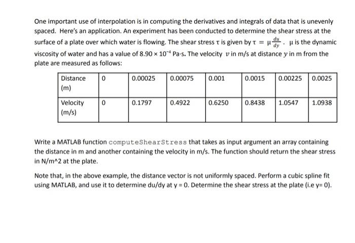 Solved One important use of interpolation is in computing | Chegg.com