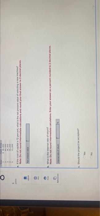 Solved Problem 12-18 (Algo) Net present value and internal | Chegg.com
