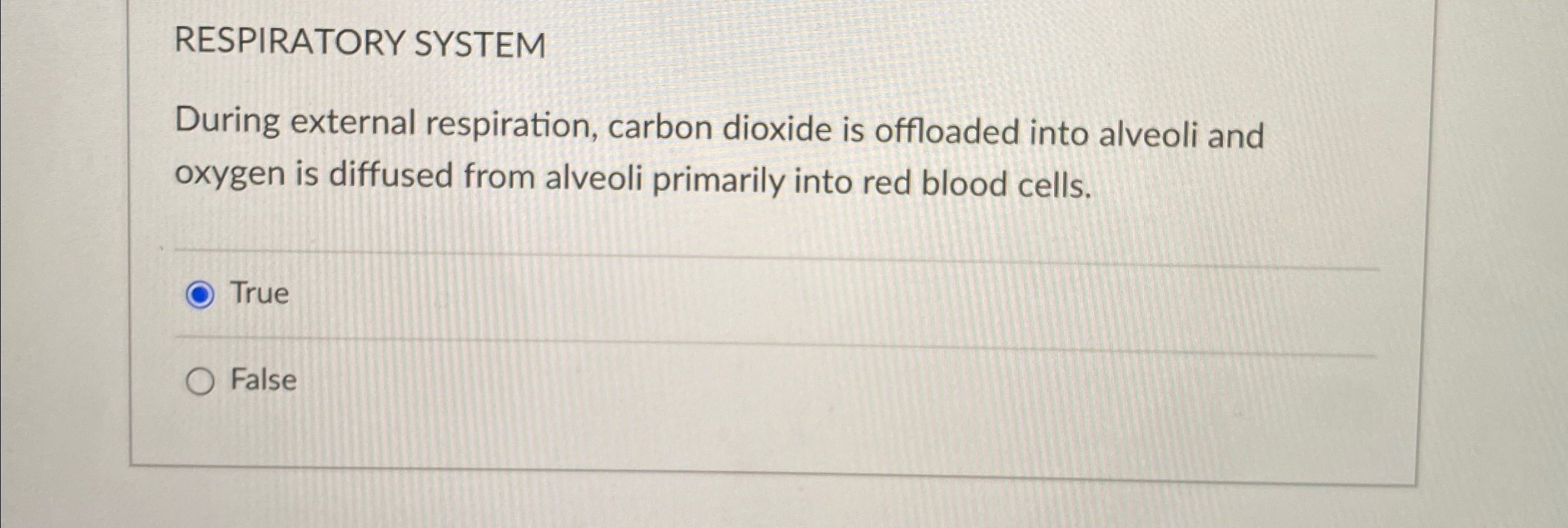 Solved RESPIRATORY SYSTEMDuring external respiration, carbon | Chegg.com