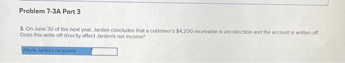 Solved Problem 7.3A Aging accounts receivable and accounting | Chegg.com