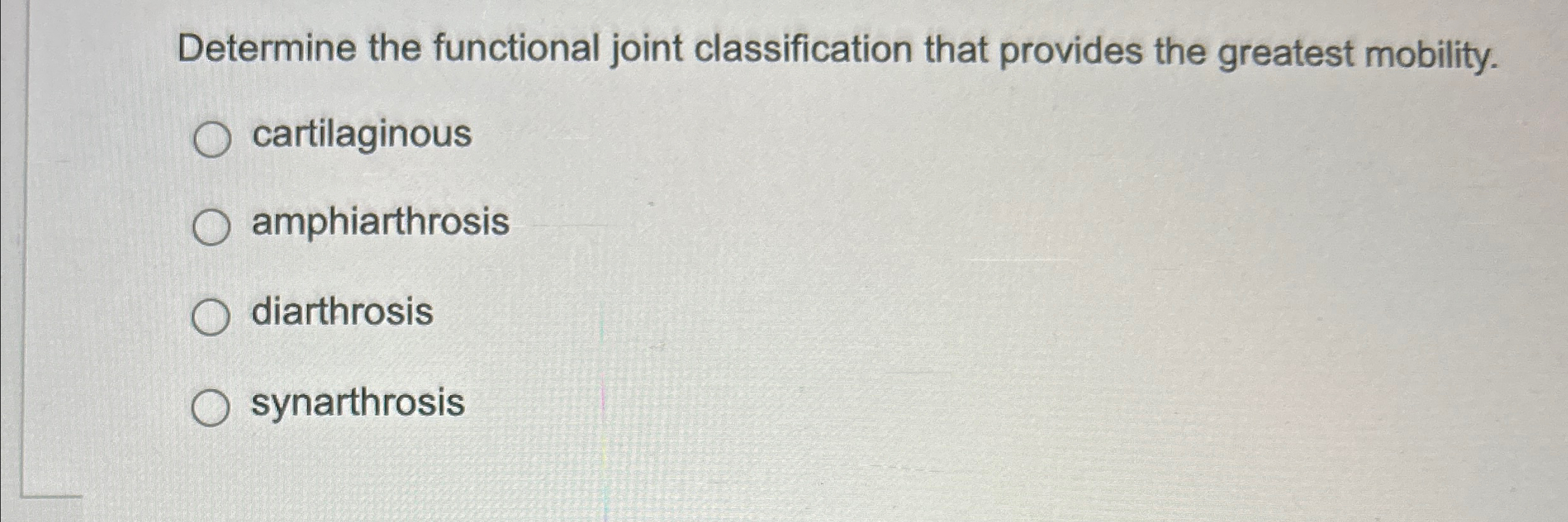 Solved Determine the functional joint classification that | Chegg.com