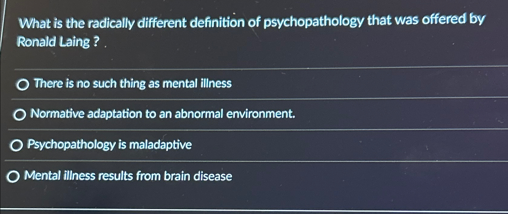 Solved What is the radically different definition of | Chegg.com