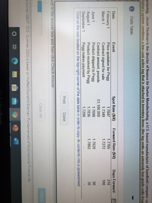 Solved Burton Manufacturing. Jason Stedman is the director | Chegg.com