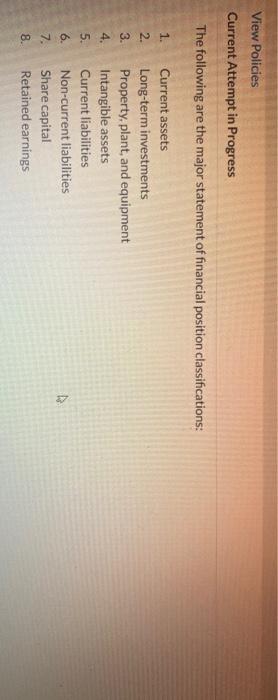 Solved View Policies Current Attempt in Progress The | Chegg.com