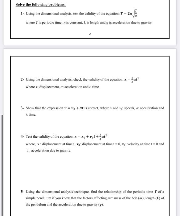 Solved Solve the following problems: 1- Using the | Chegg.com