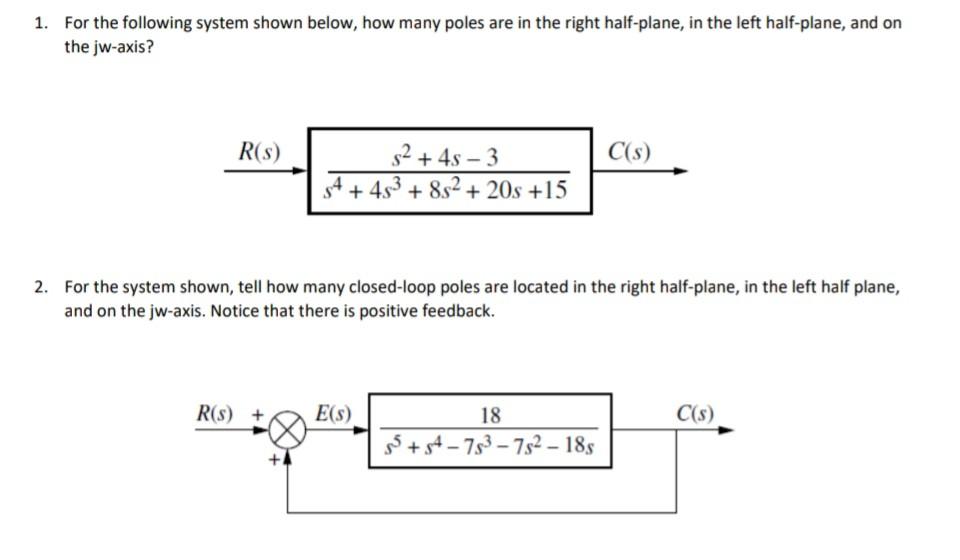 Solved 1. For the following system shown below, how many | Chegg.com