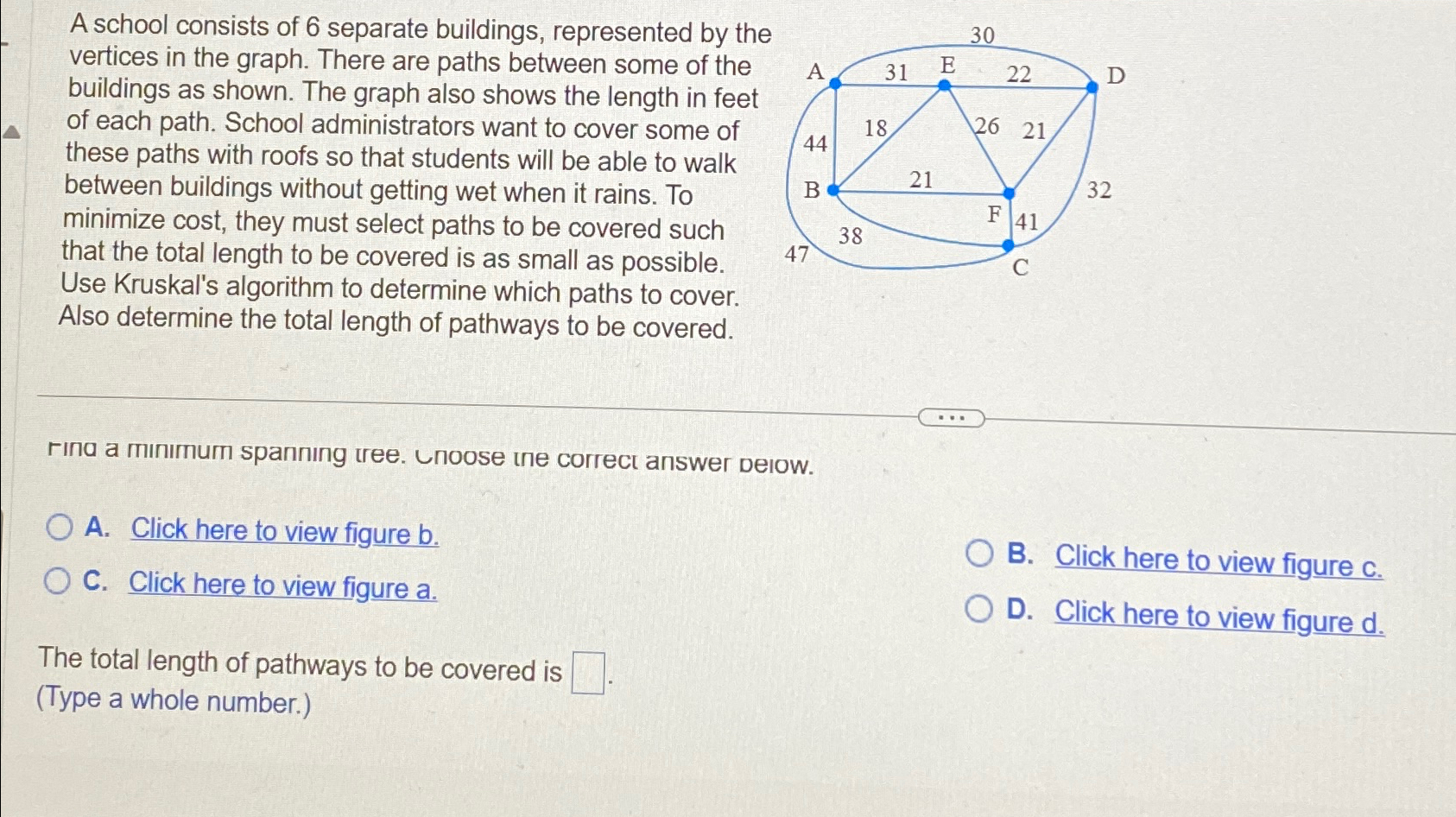 Solved A school consists of 6 ﻿separate buildings, | Chegg.com