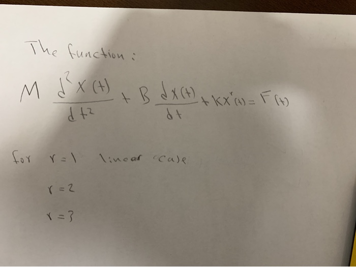 Exercise 2: Simulation with system parameter | Chegg.com