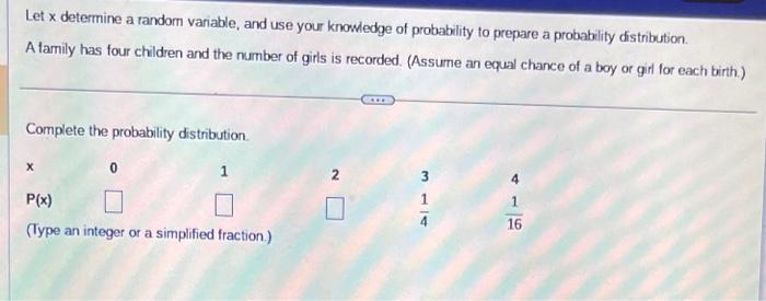 Solved Let x determine a random variable, and use your | Chegg.com