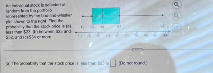 Solved An individual stock is selected at random from the | Chegg.com