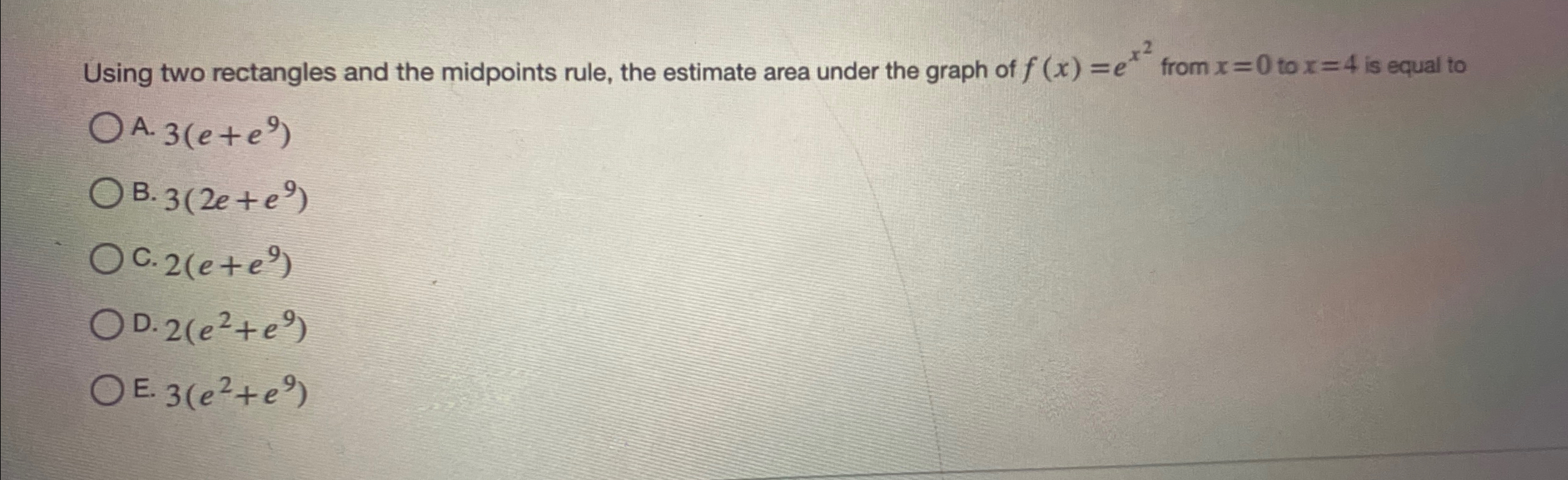 Solved Using two rectangles and the midpoints rule, the | Chegg.com