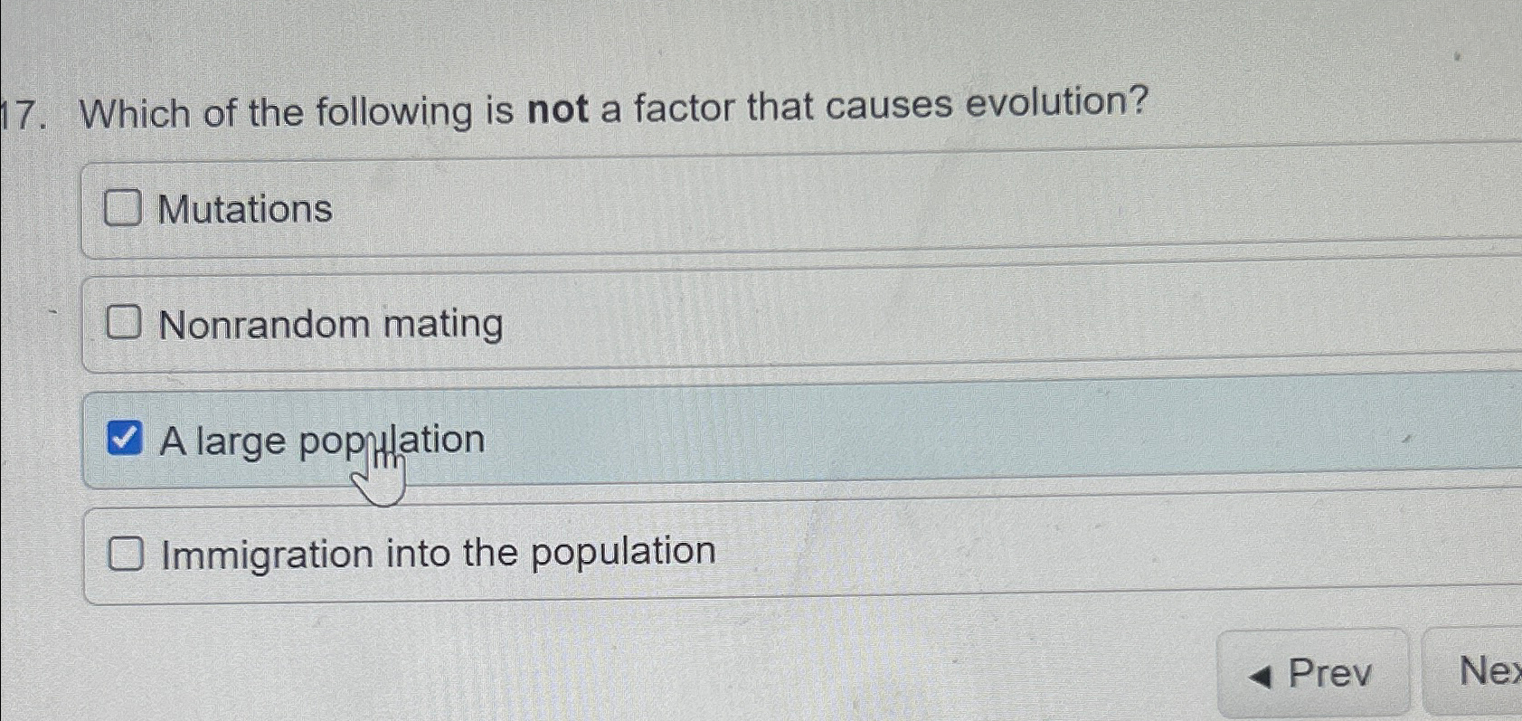 Solved Which of the following is not a factor that causes | Chegg.com