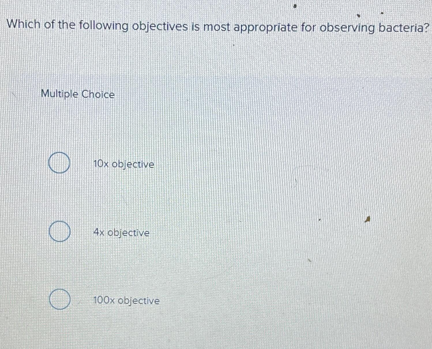 Solved Which of the following objectives is most appropriate | Chegg.com