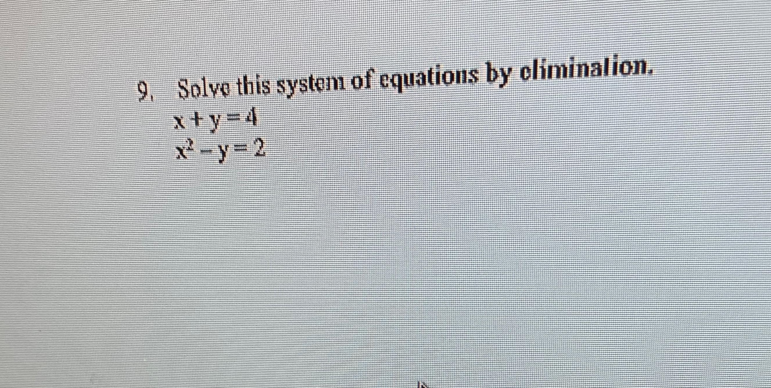 Solved Solve this system of equations by | Chegg.com
