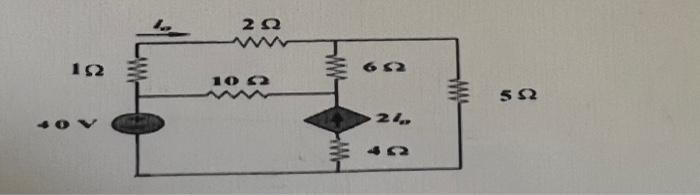 Solved use mesh analysis to find the current io in the | Chegg.com