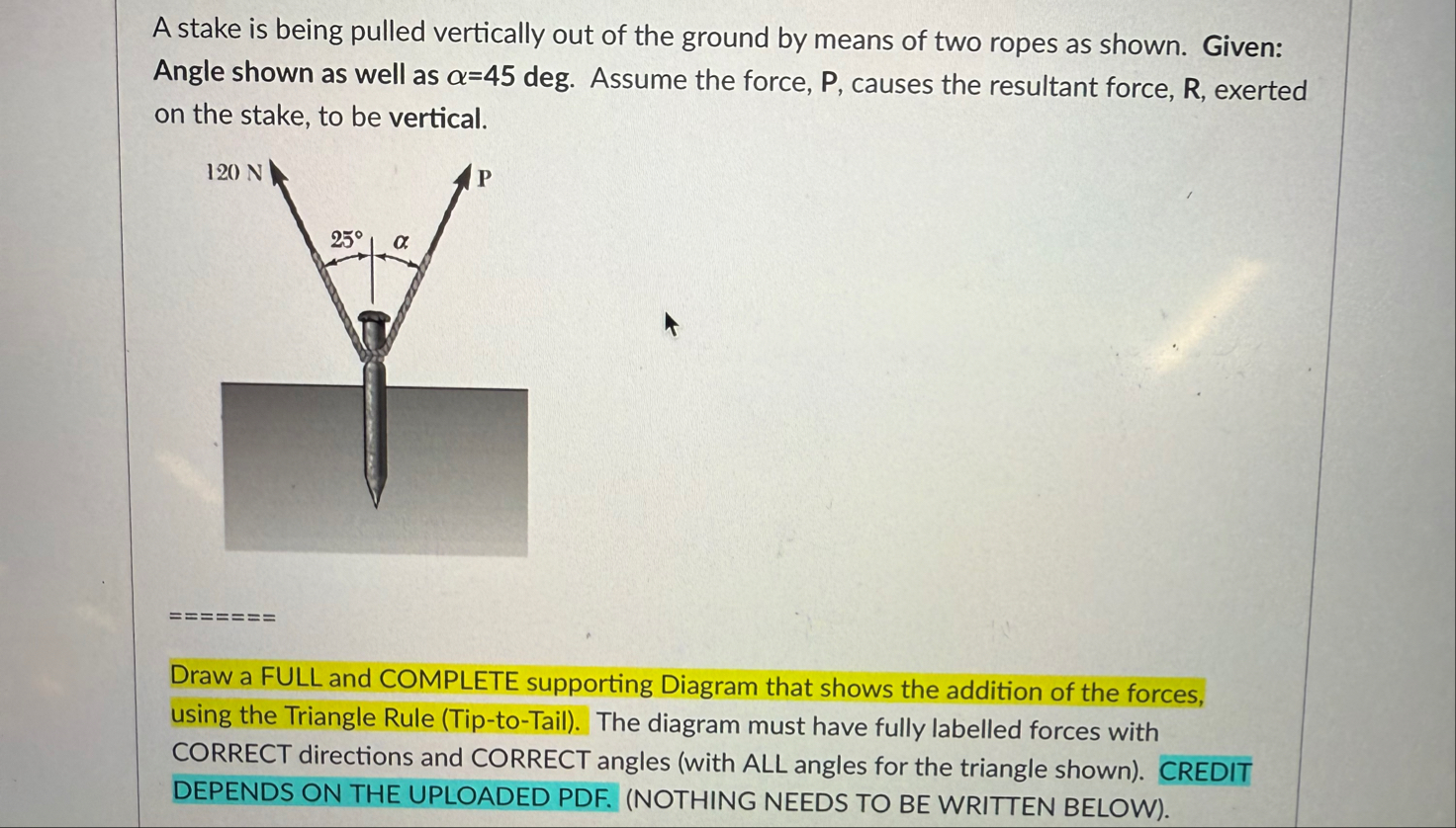 Solved A stake is being pulled vertically out of the ground | Chegg.com