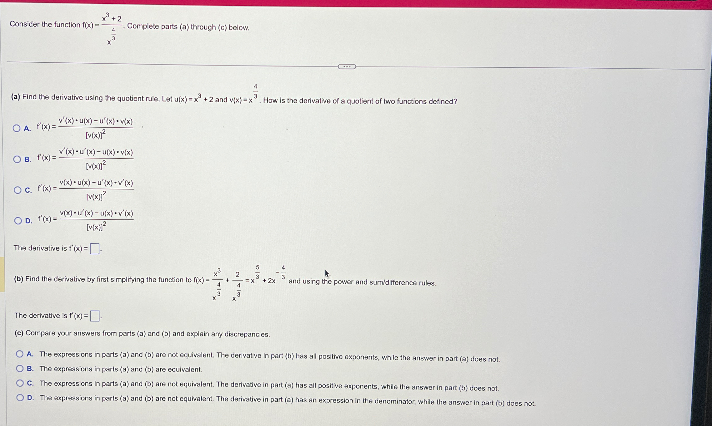 Solved Consider the function f(x)=x3+2x43. ﻿Complete parts | Chegg.com
