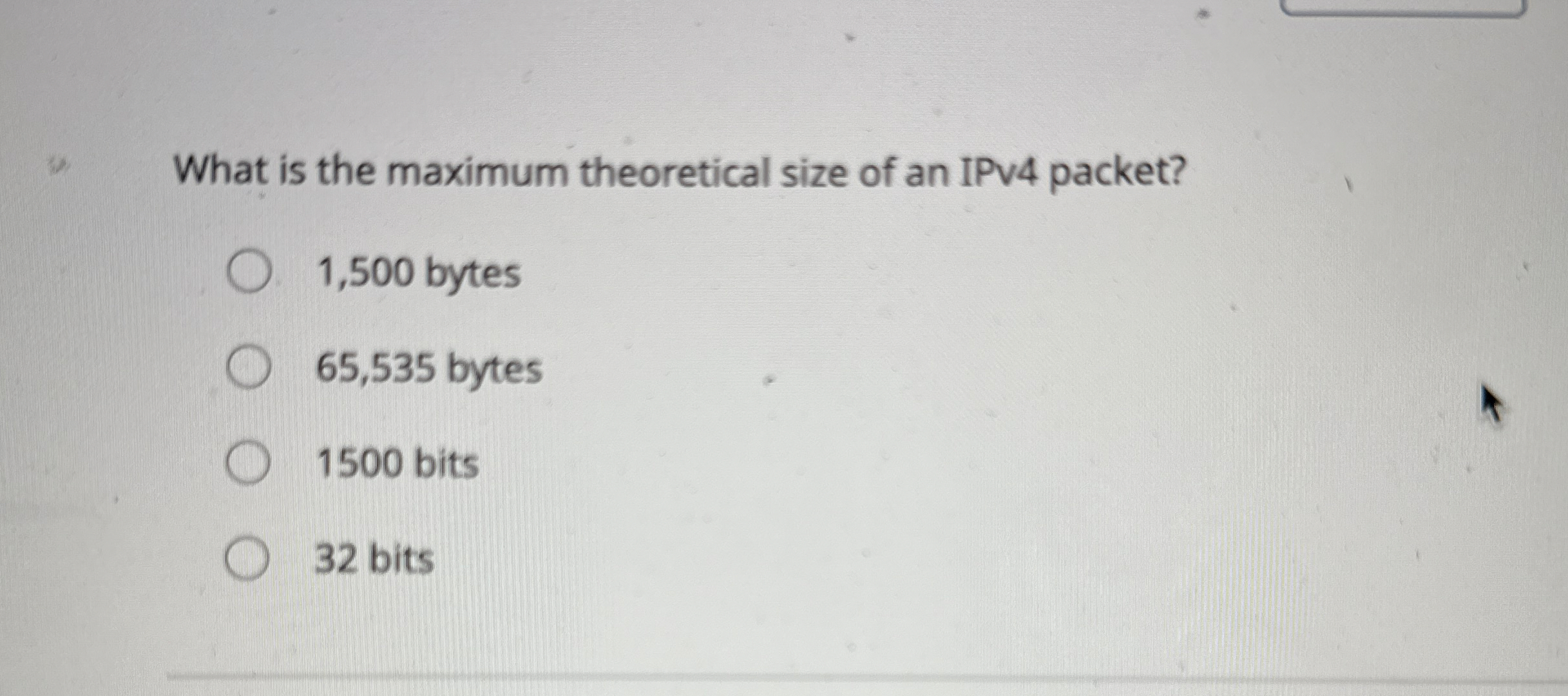 Solved What is the maximum theoretical size of an IPv4 | Chegg.com