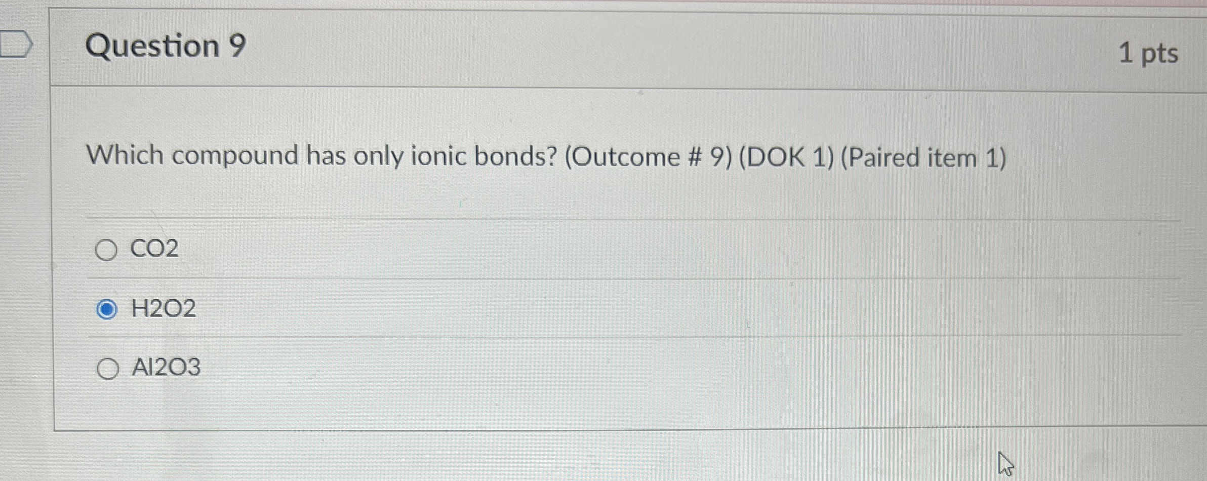 Solved Question 91 ﻿ptsWhich compound has only ionic bonds? | Chegg.com