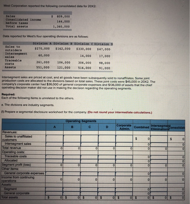 Solved 2.) prepare scheduales showing which segments are | Chegg.com