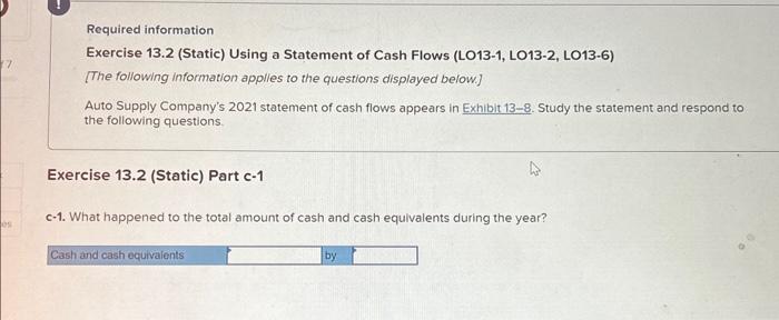 Solved Required information Exercise 13.2 (Static) Using a | Chegg.com